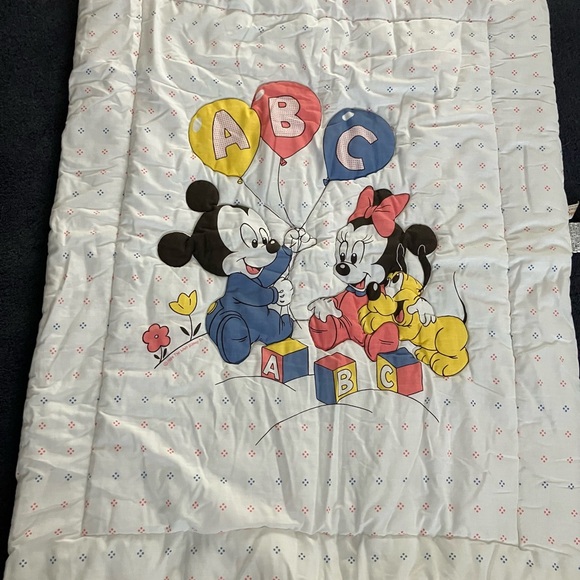 Dundee | Bedding | Vintage 984 Disney Mickey Mouse Minnie Pluto Crib ...